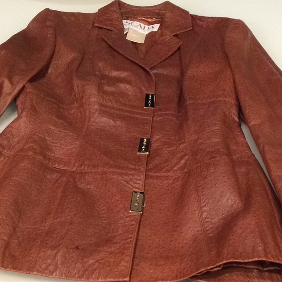 Escada | Jackets & Coats | Escada Leather Jacket | Poshmark